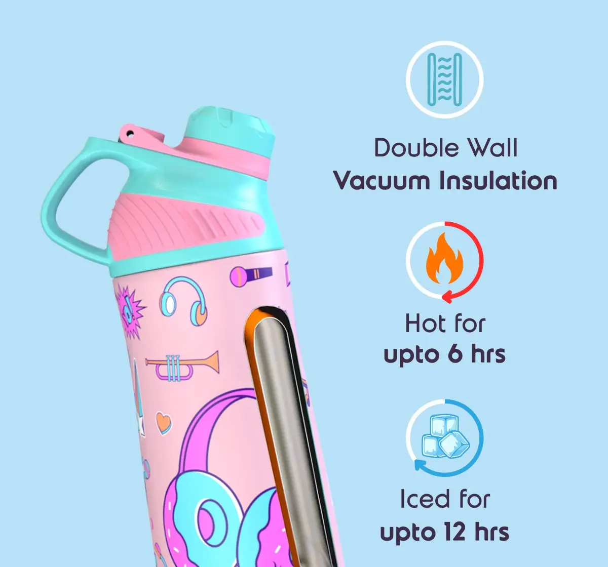 Buy Rabitat Zylo Vacuum Insulated Stainless Steel Bottle 550 ml-Miss ...