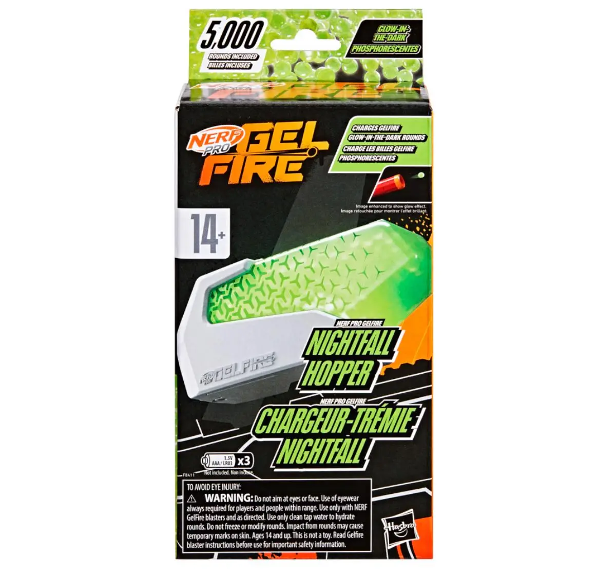 Buy Nerf Pro Gelfire Nightfall Hopper & 5000 Glow in the Dark ...