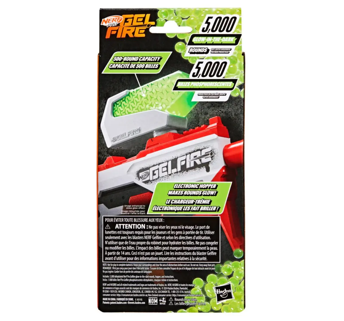 Buy Nerf Pro Gelfire Nightfall Hopper & 5000 Glow in the Dark ...