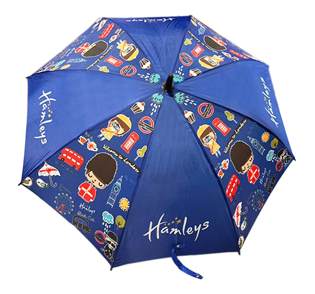 Buy Hamleys London Print 28 inches Single Fold Rain Umbrella with ...