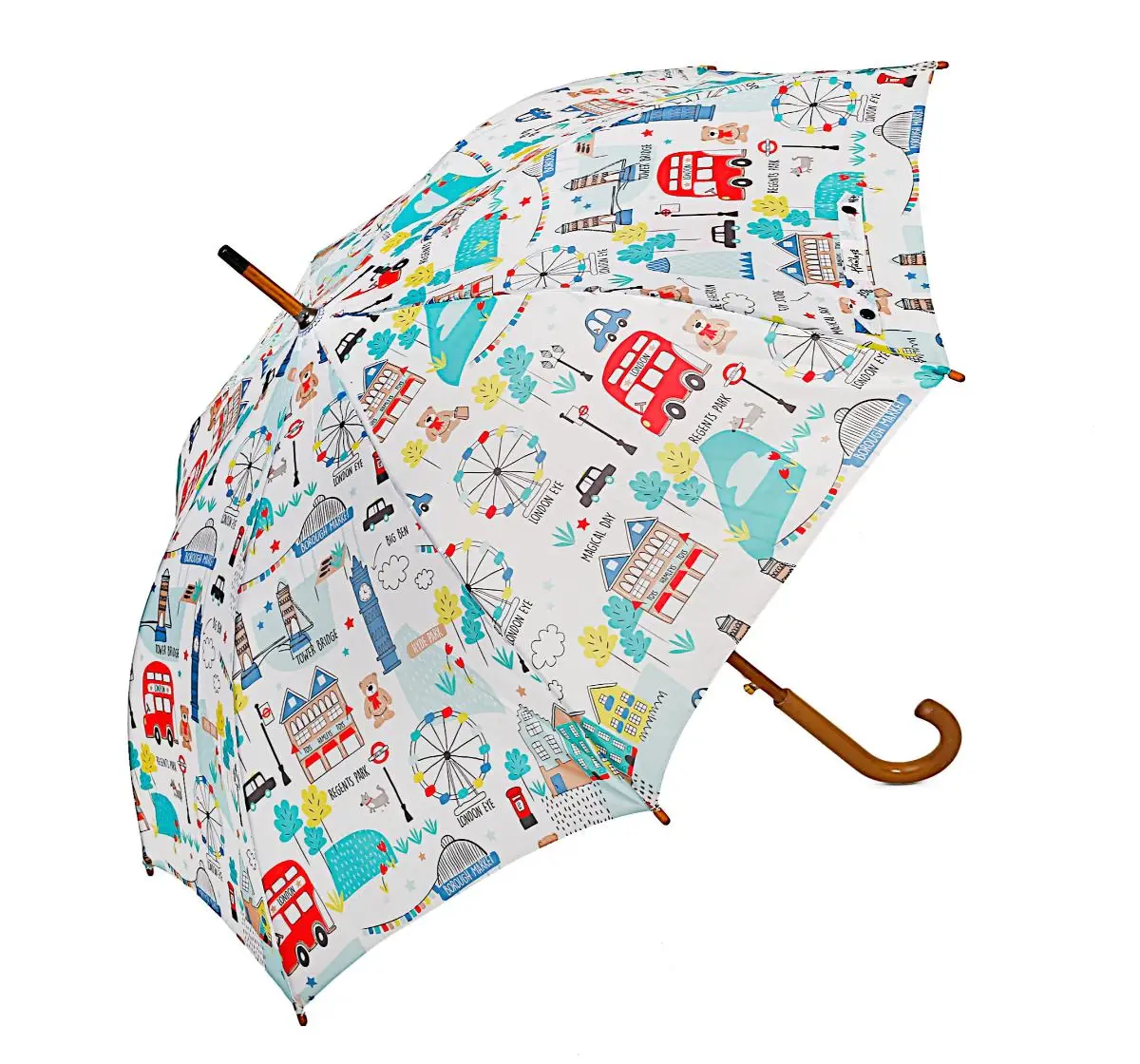 Buy Hamleys London Big Ben Print 28 inches Single Fold Rain Umbrella ...