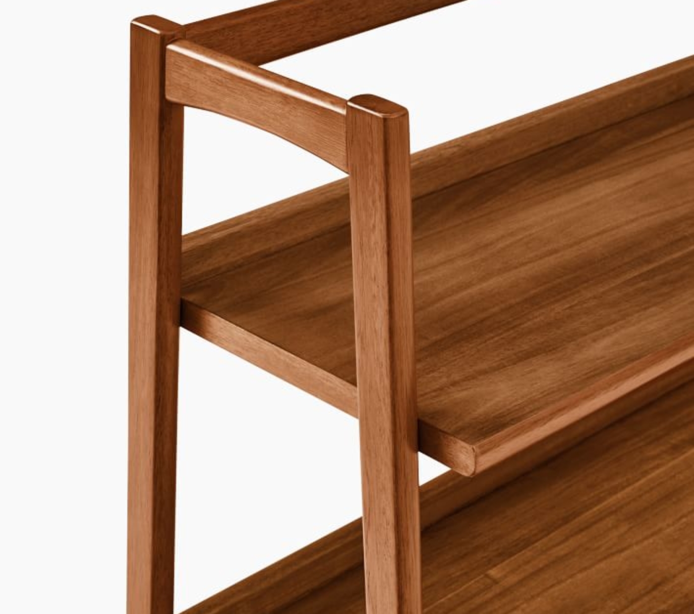 Mid Century Bookshelf - Low Wide, Acorn Finish