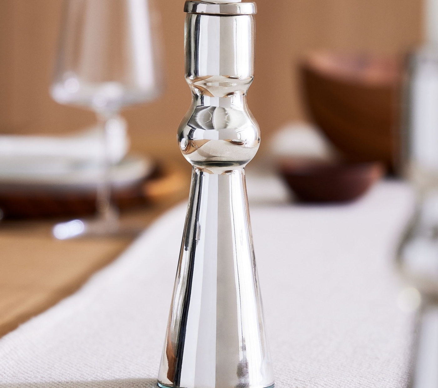 Modern Mercury Glass Taper Holders