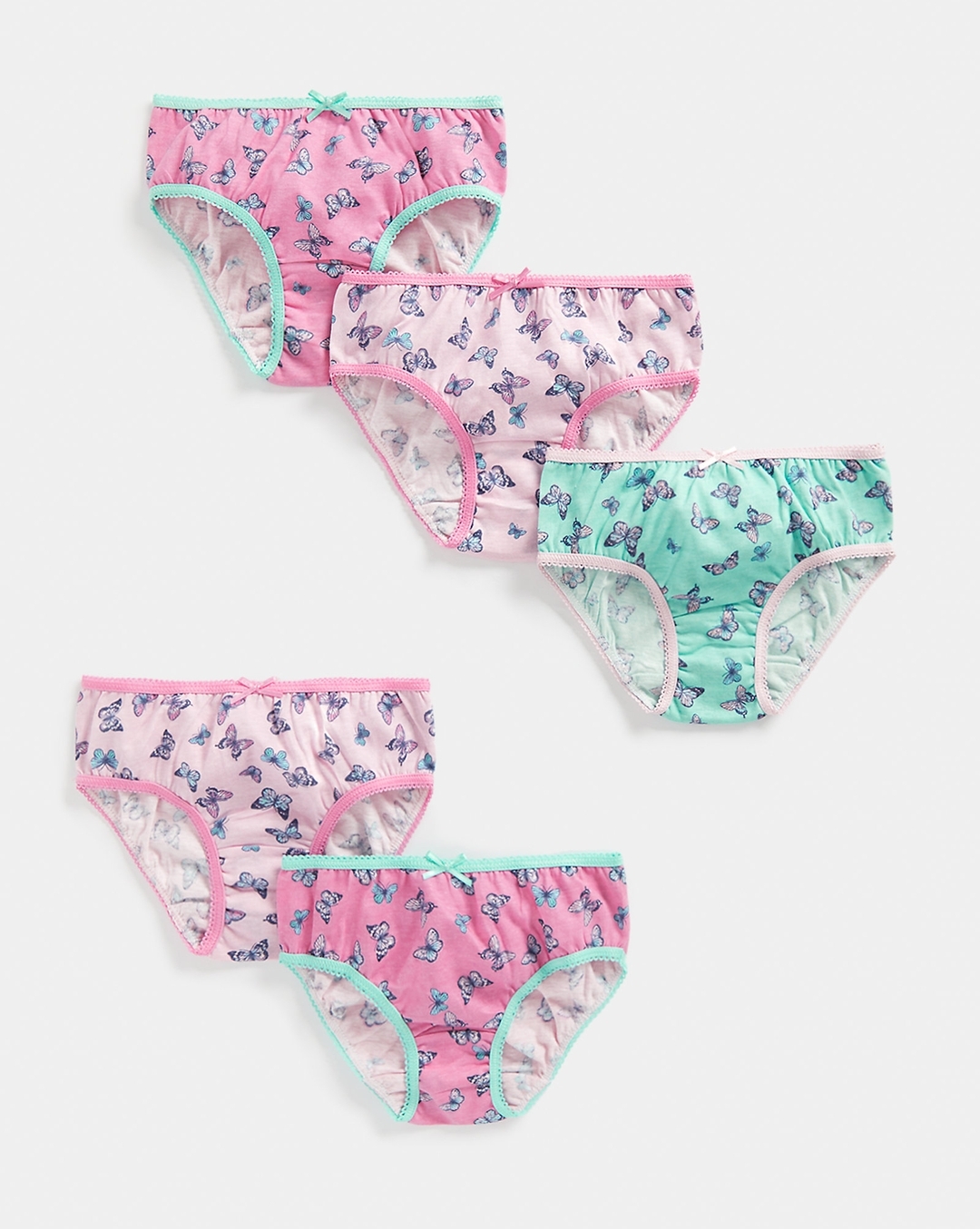 Buy Girls Brief Butterfly Briefs 5 Pack -Multi Online at Best Price ...