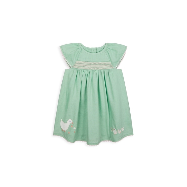 Buy Girls Half Sleeves Dress Embroidered - Green Online at Best Price ...
