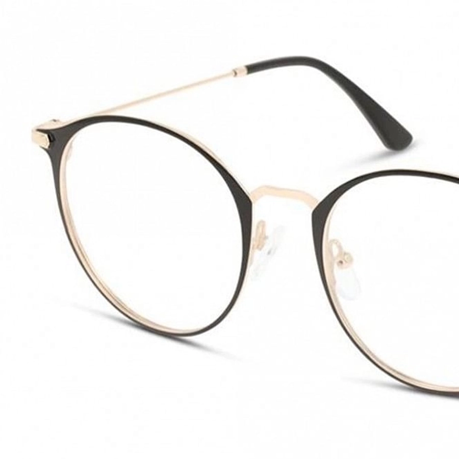 Buy Full Rim Stainless steel Round Black Female Small Unofficial ...