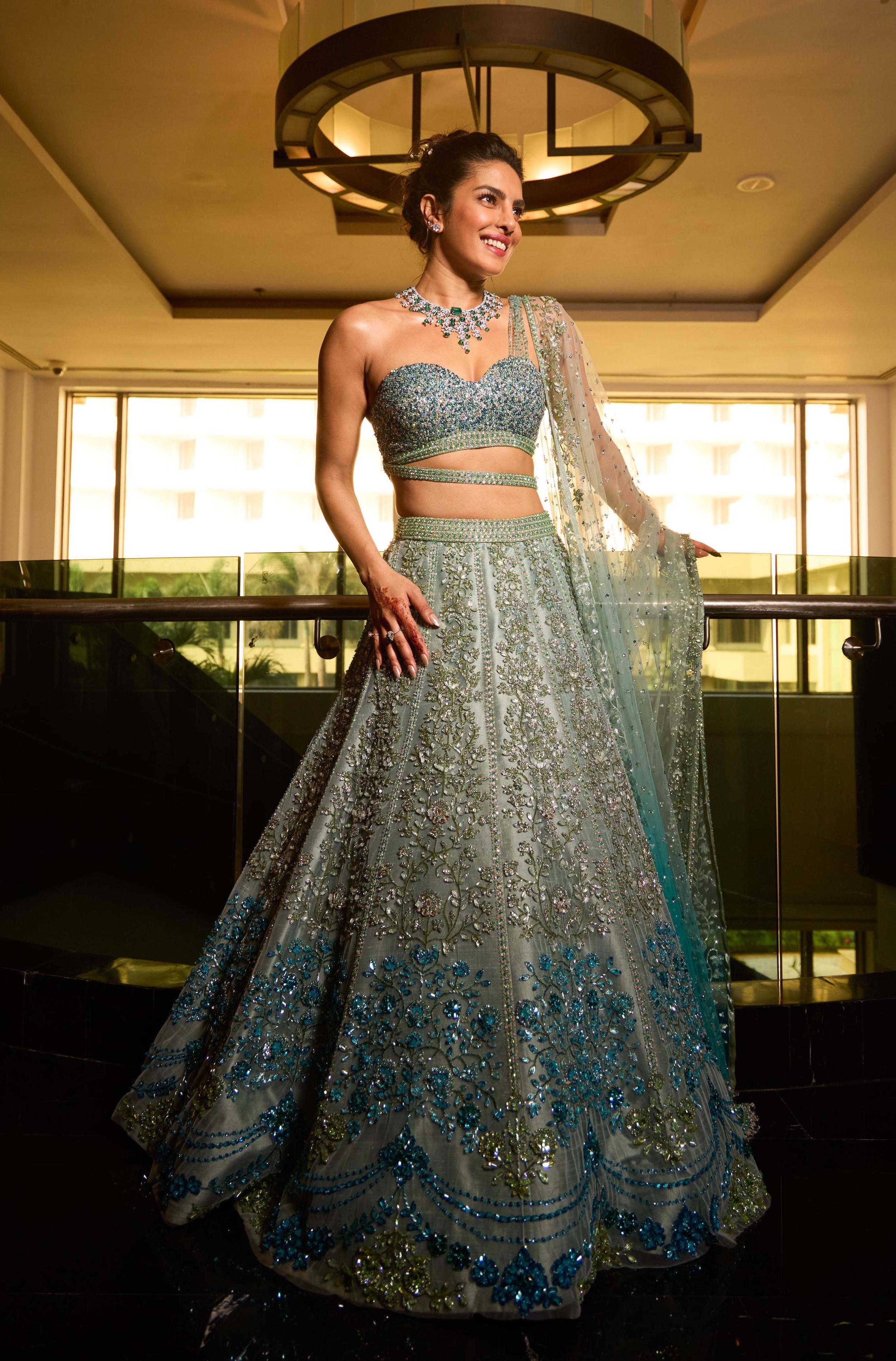 Priyanka Chopra Lehenga Choli Back