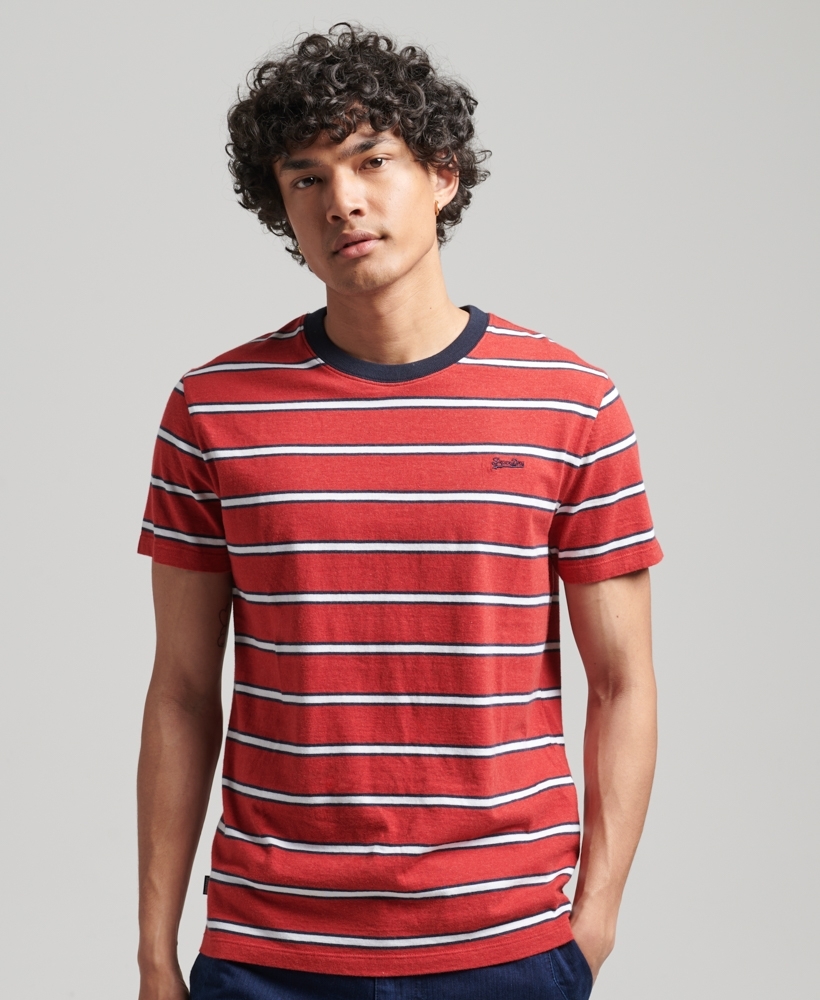 VINTAGE STRIPE MEN'S RED TEE