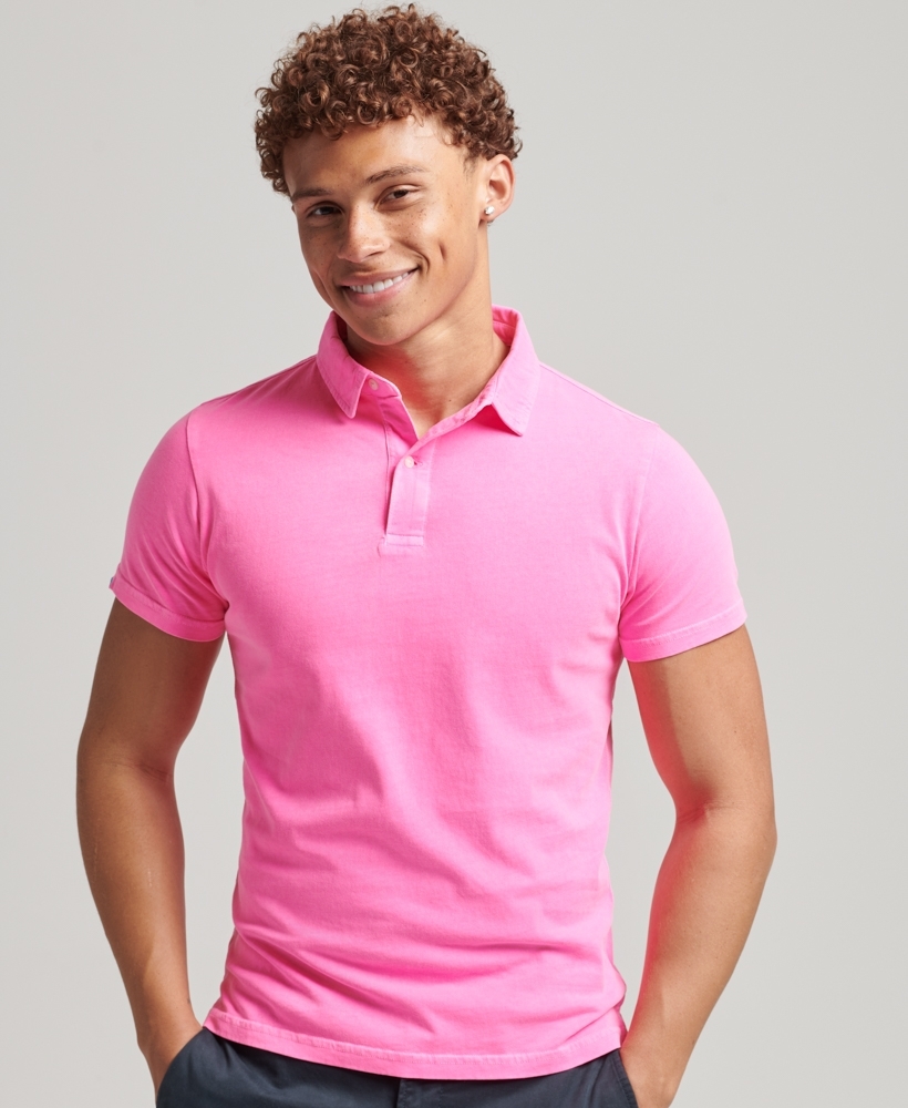 STUDIOS JERSEY MEN'S PINK POLO