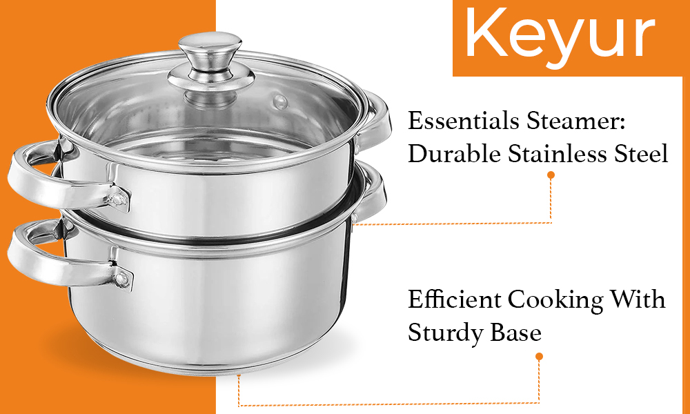 Buy Keyur Essentials 18 CM Induction Bottom Steamer/Modak/Momo Maker ...