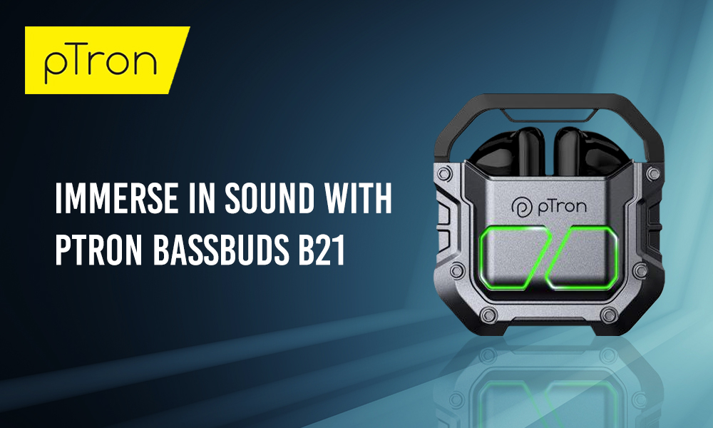 Buy pTron Bassbuds B21 TWS Earbuds with 24Hrs Playtime, Stereo Sound ...