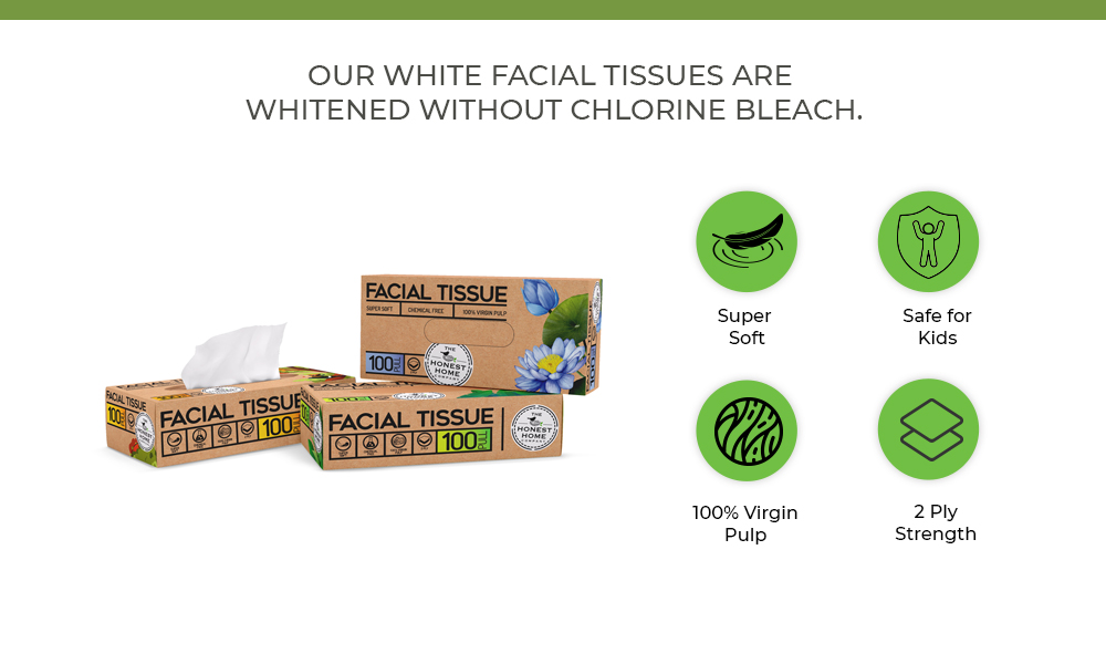 Buy The Honest Home Company 2 Ply Facial Tissue Box 100 Pulls - (Pack ...