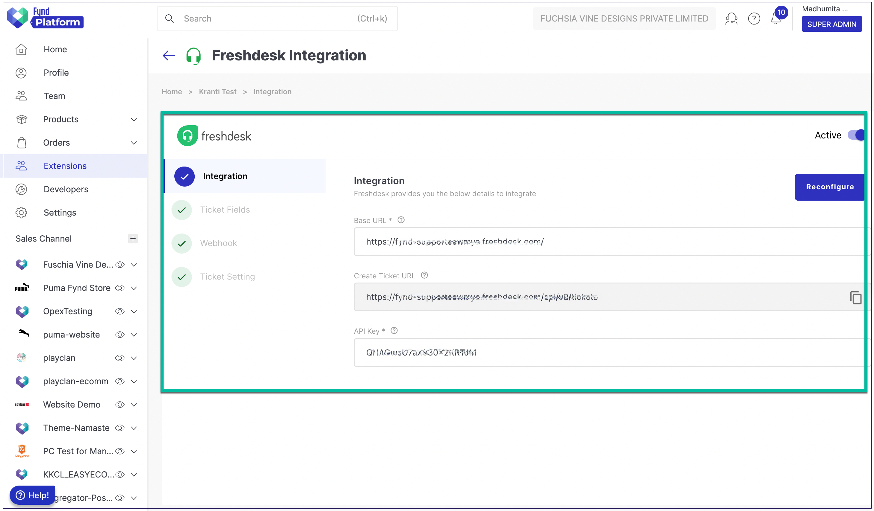 Using Freshdesk Integration Extension | Fynd Platform Help Center