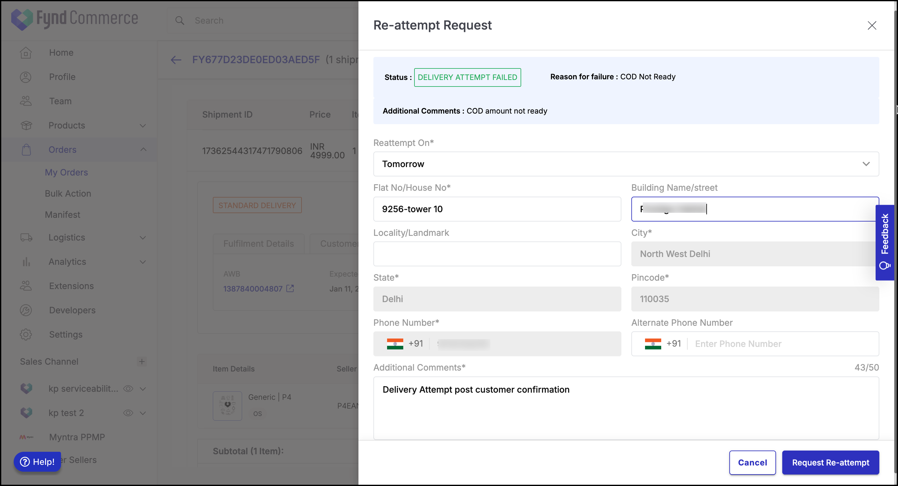 Non-Delivery Report | Fynd Commerce