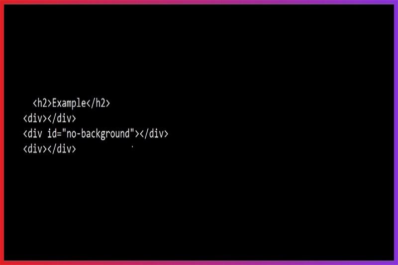 How to Remove Background Image in HTML