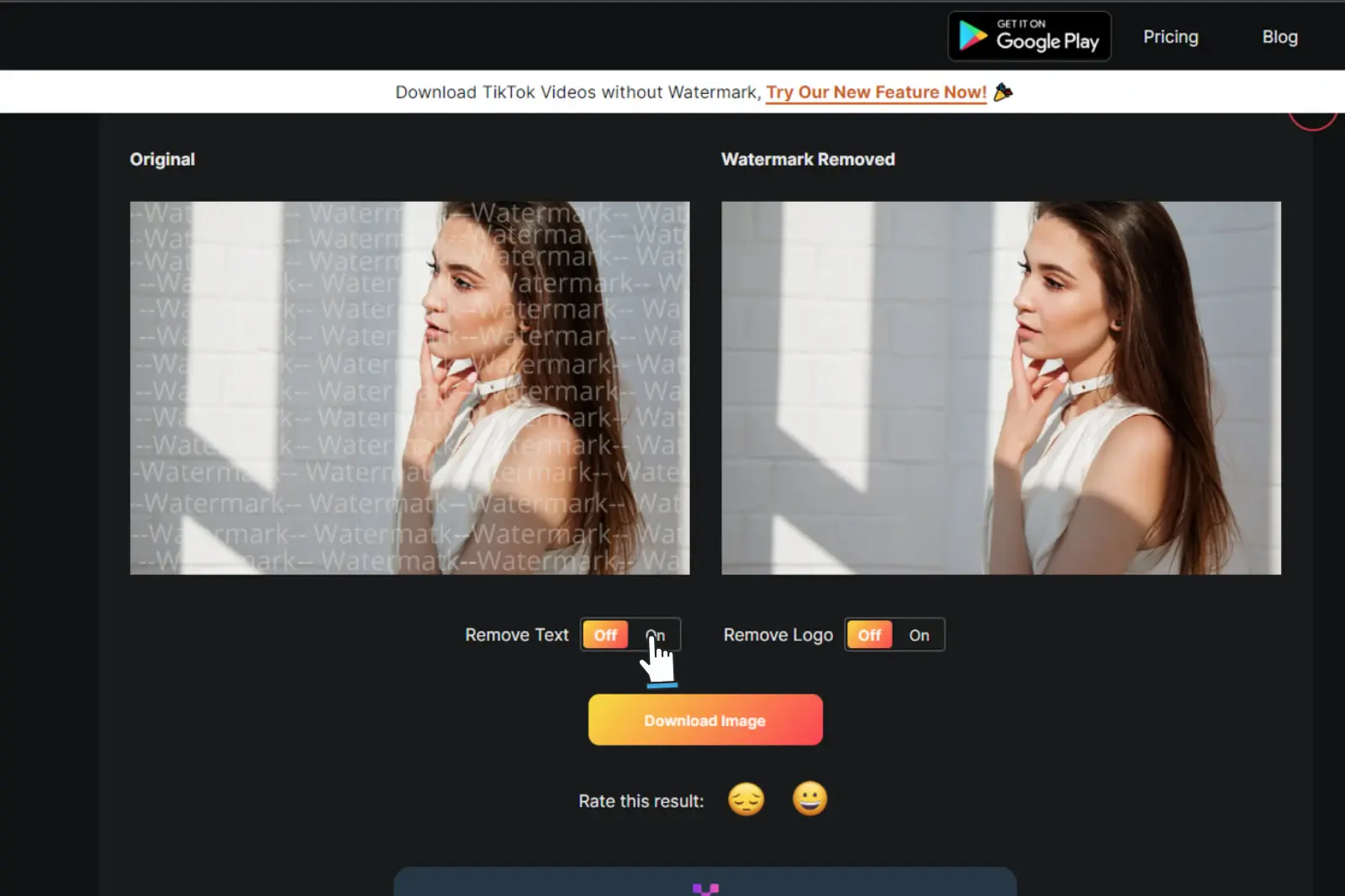 Remove the Watermark on the Phtot Lap App