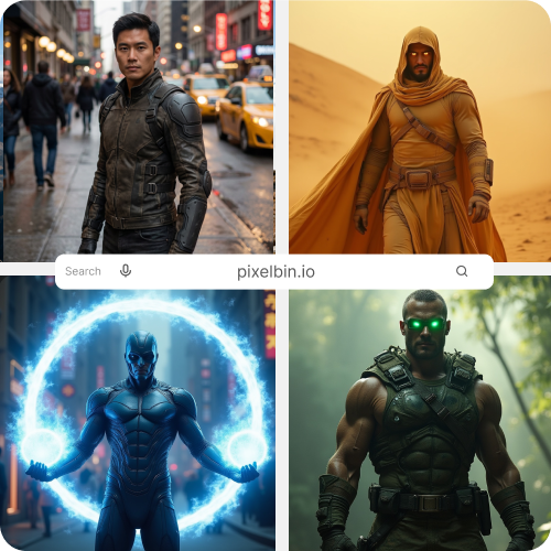 Free text to AI superhero generator