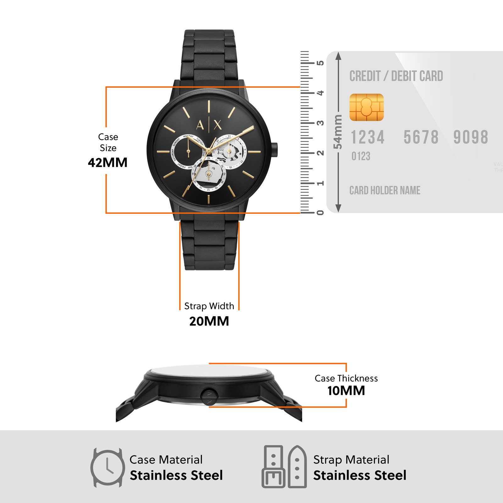 Armani Exchange Black Watch AX2748