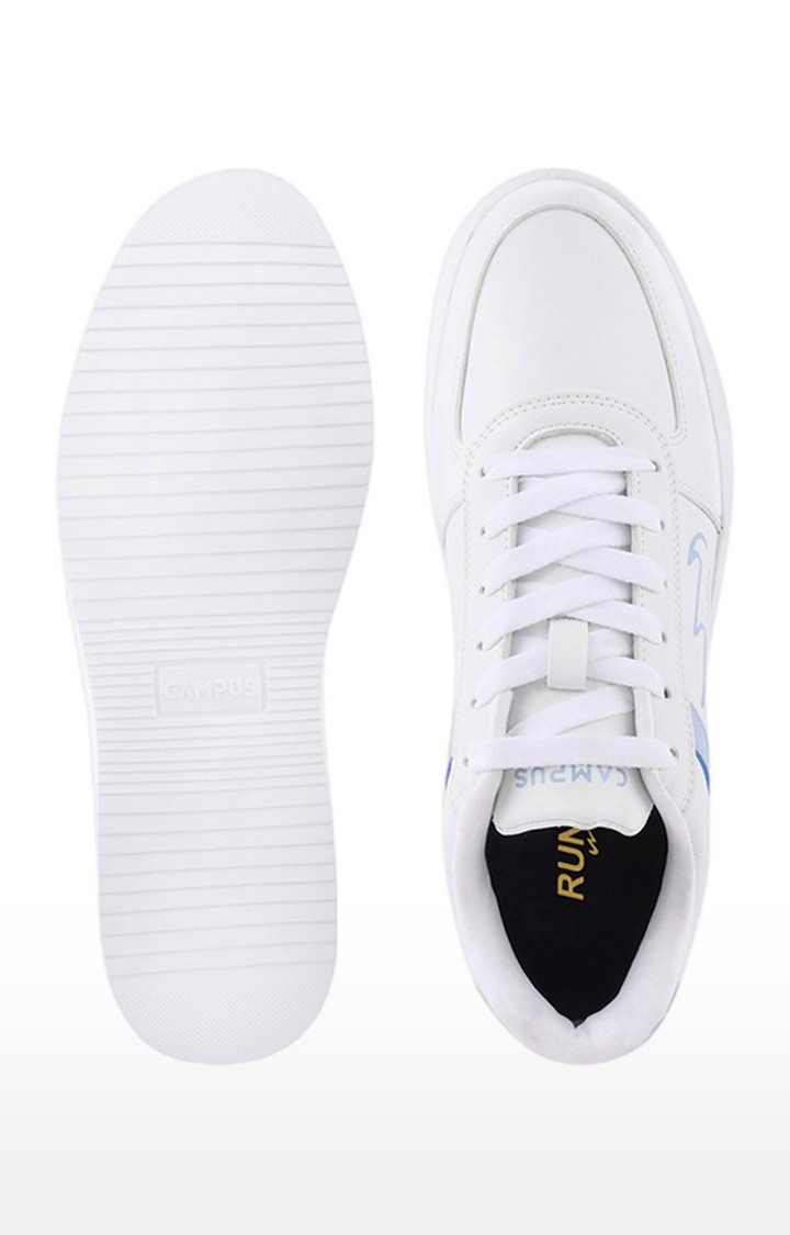 Men's White PU Sneakers