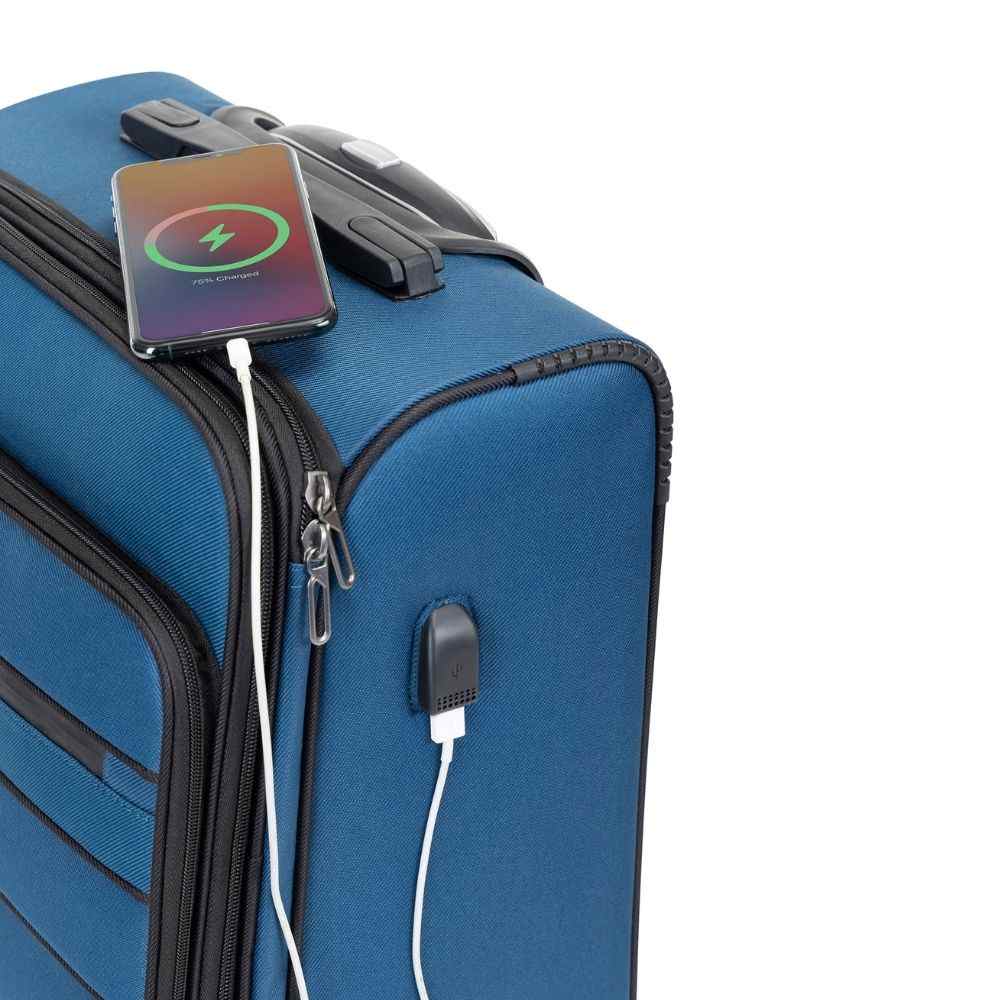 Blue Small Cabin Luggage/Trolley Bag (Free Packing Aids)