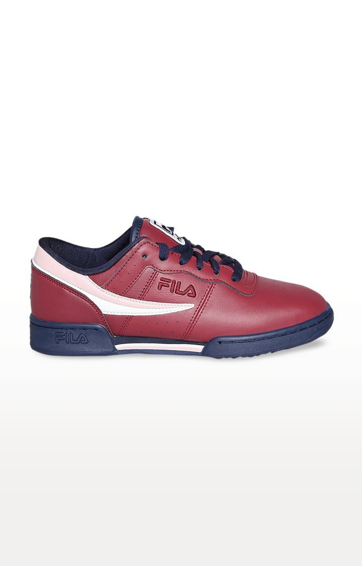 Men's Red Leather Sneakers