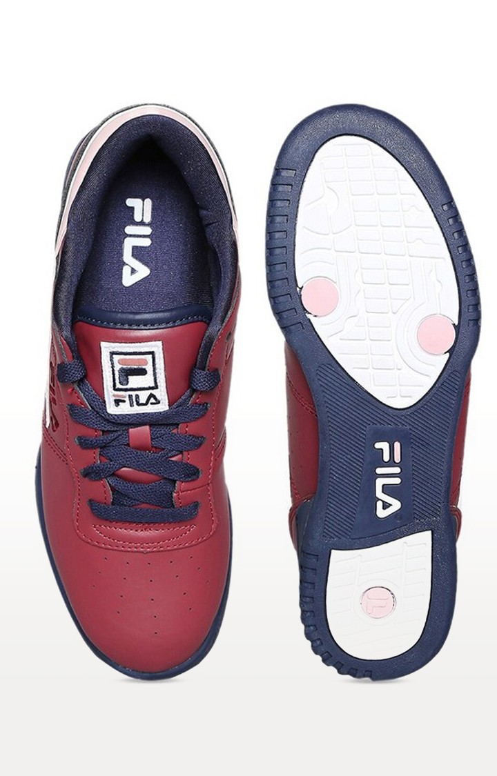 Men's Red Leather Sneakers