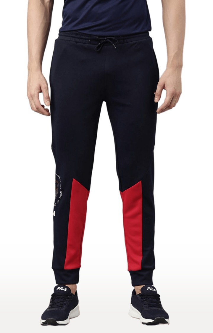Men's Blue Polyester Activewear Joggers
