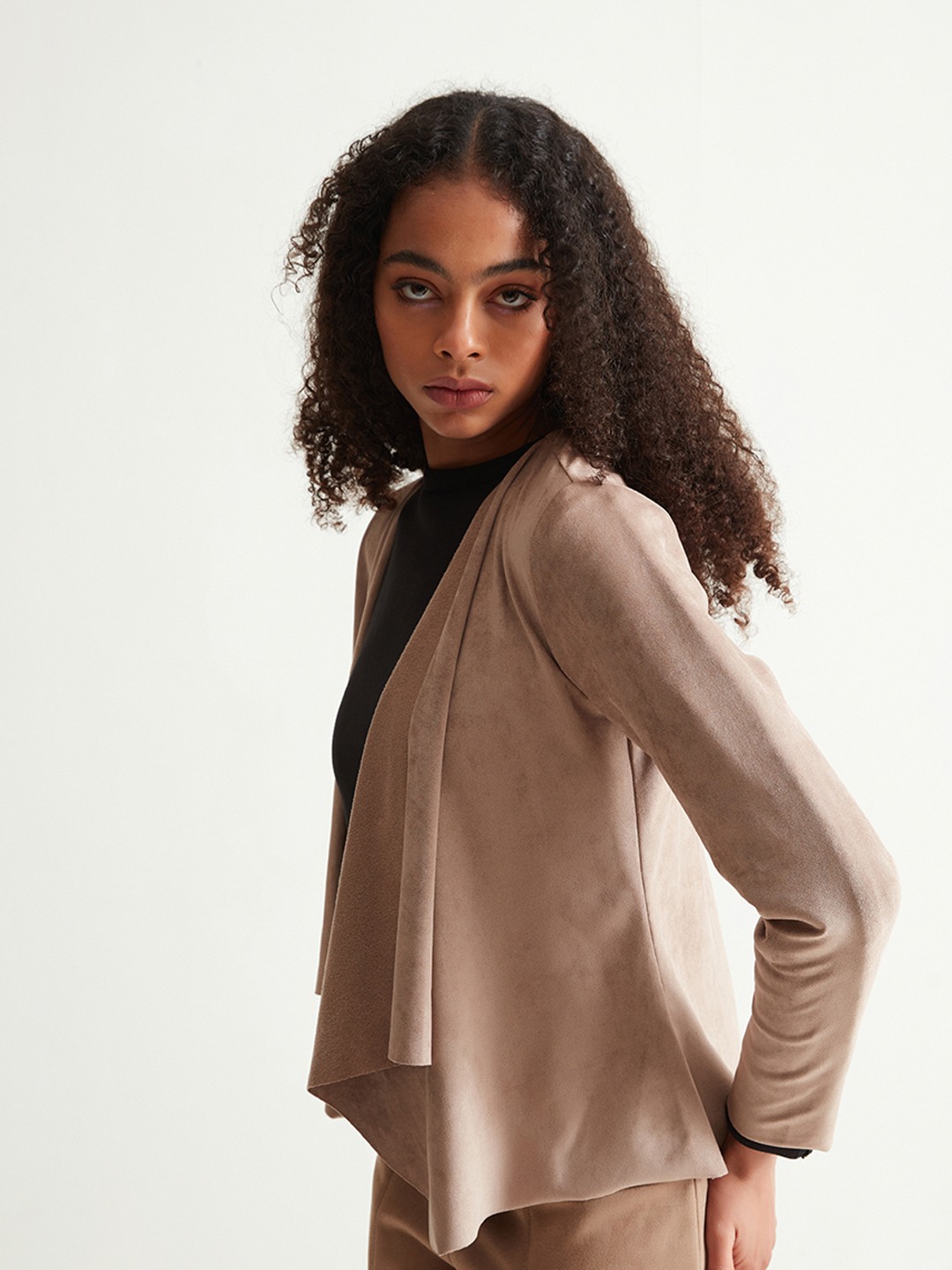 Beige Winterfall Shrug