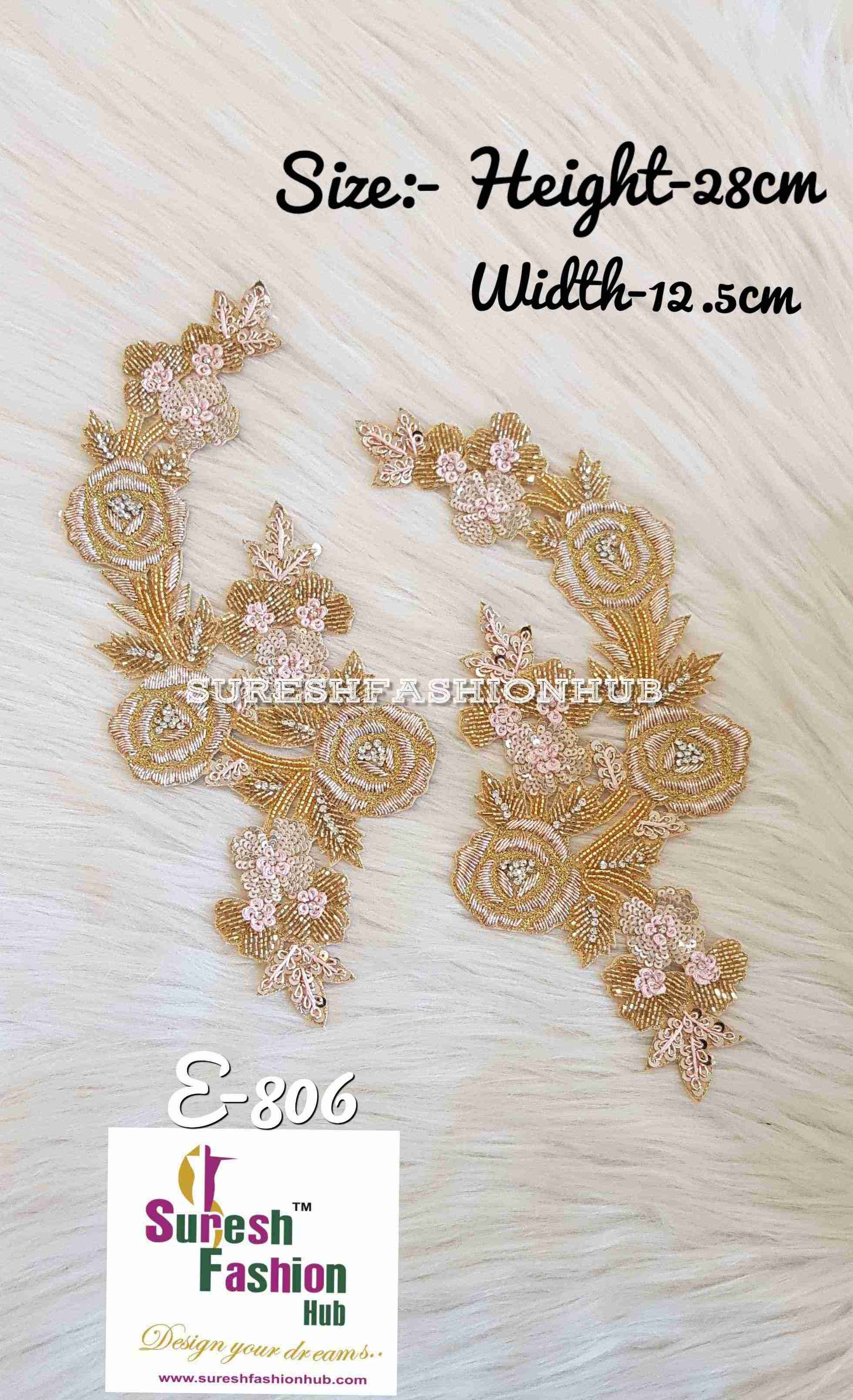 Glittering Bouquet Rose Gold Patch