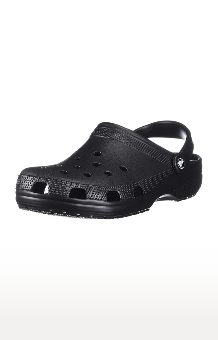 Men's Black Solid Clogs