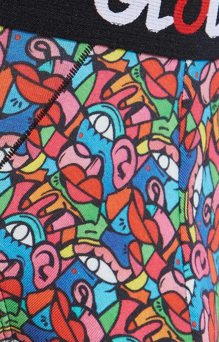 Multicoloured Goo Goo Eyes Print Pima Cotton Briefs