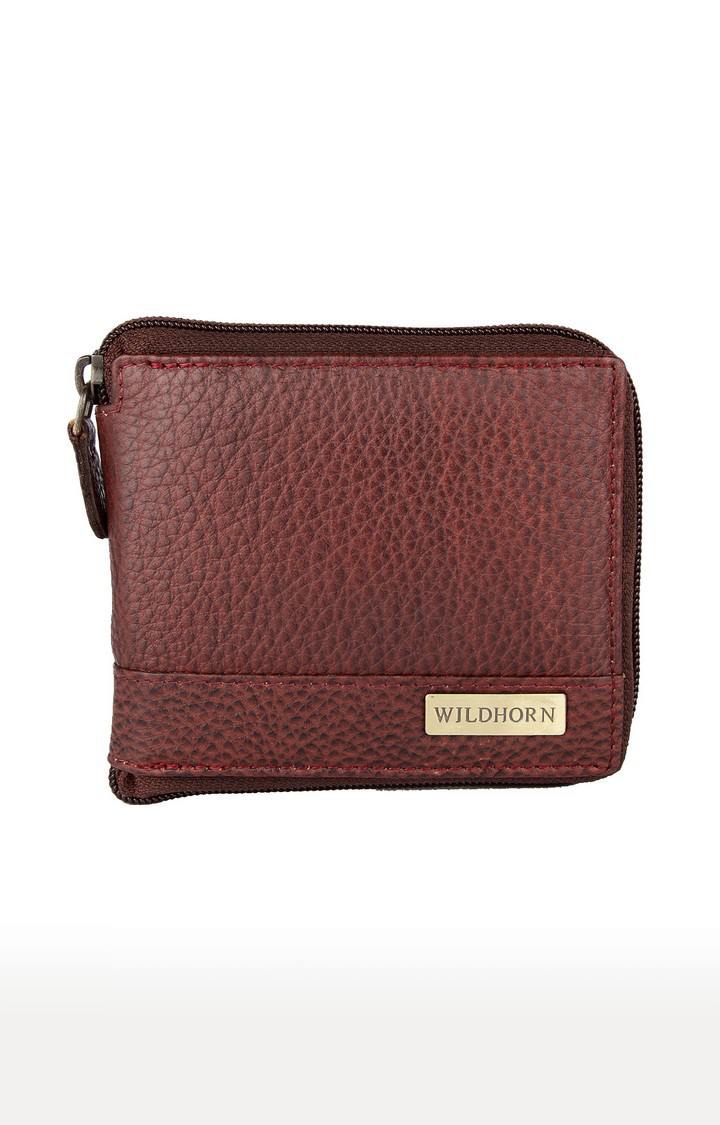 WildHorn RFID Protected Genuine High Quality Leather Embossed Red ...