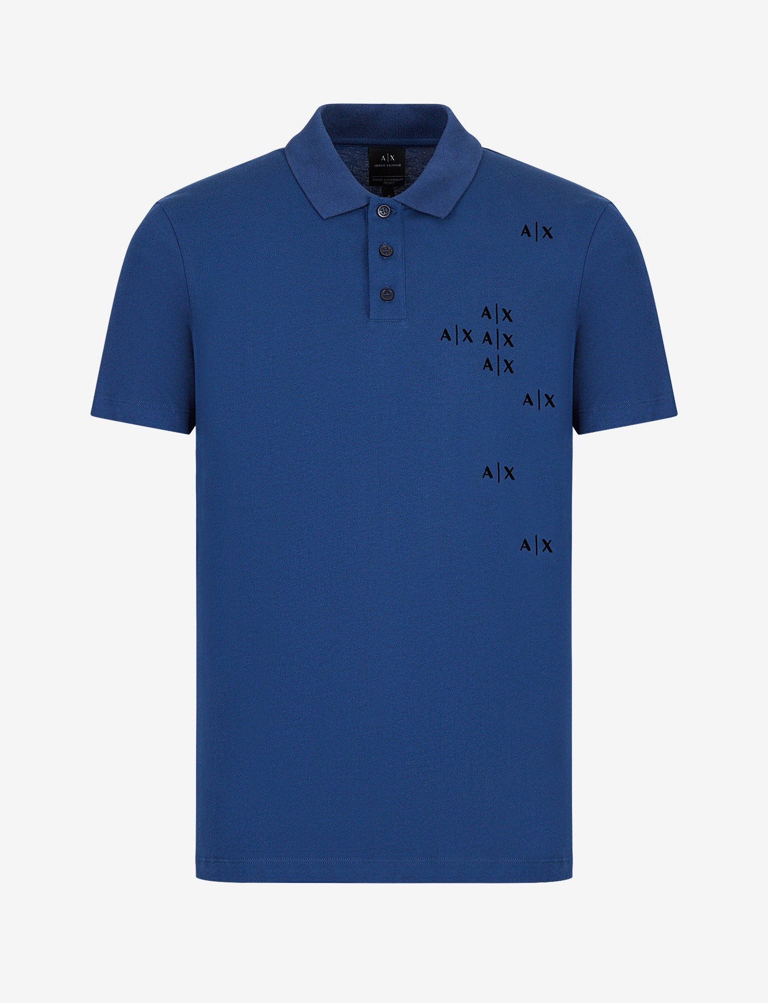 Flocked Logo Organic Cotton Regular Fit Polo T-Shirt