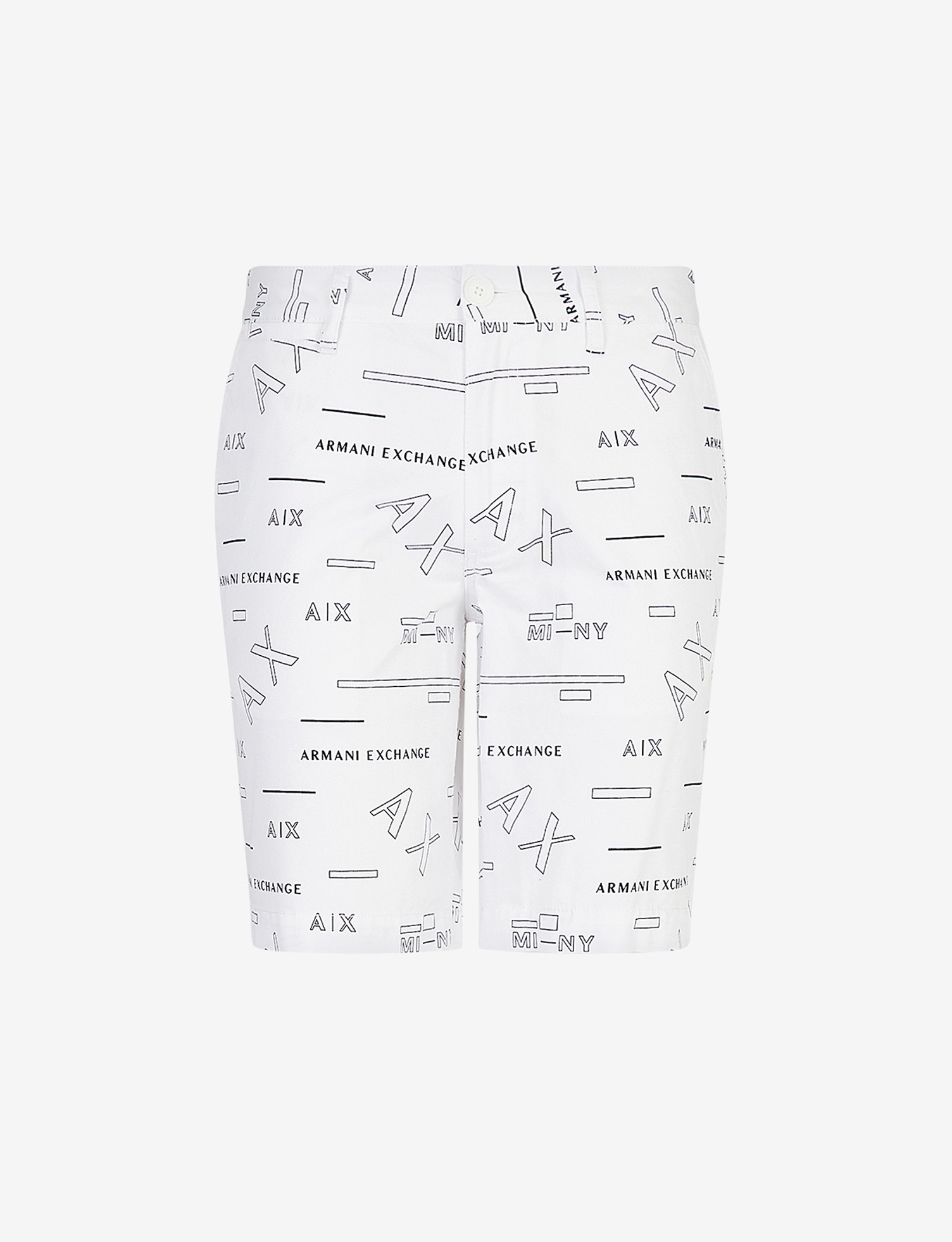 All-Over Logo Print Regular Fit Shorts
