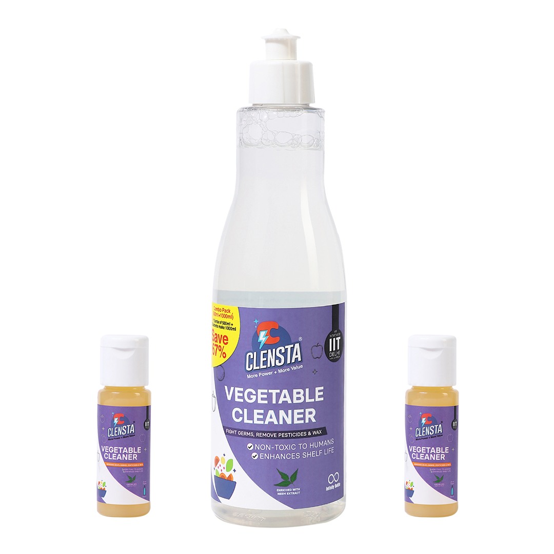 Clensta Vegetable & Fruit Wash|Total 1500ml | Fights Germs, Remove ...