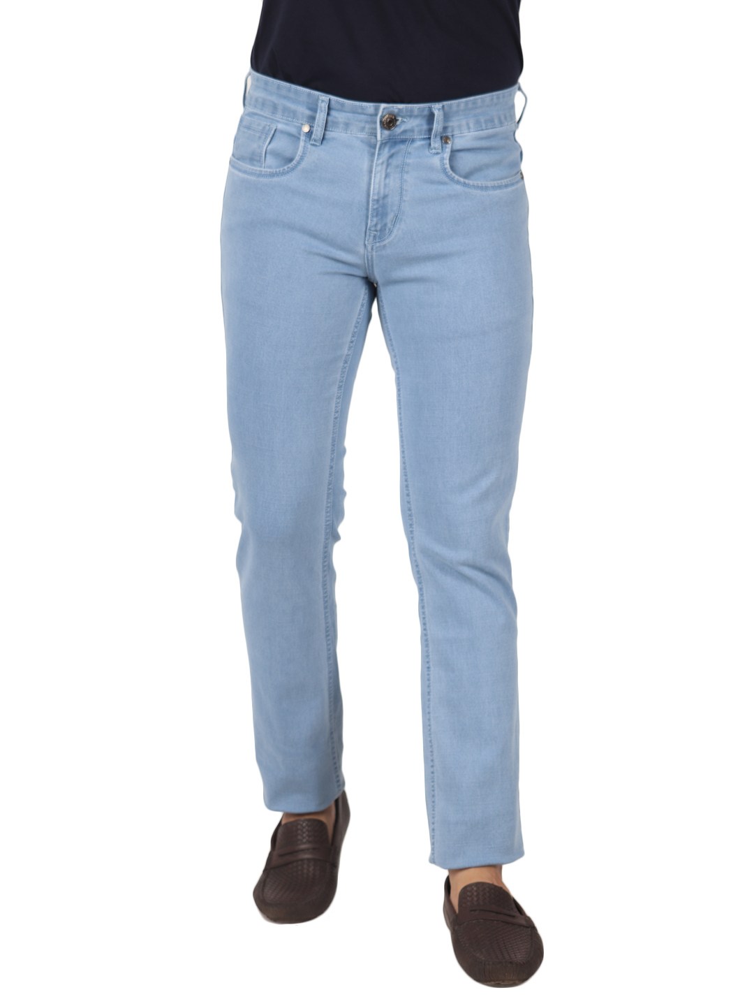 D'cot by Donear Men's Light Blue Cotton Jeans
