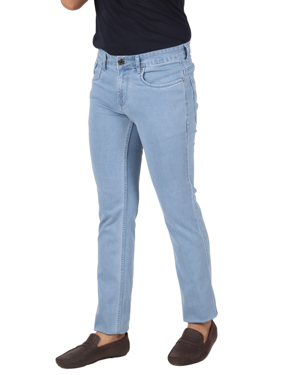 D'cot by Donear Men's Light Blue Cotton Jeans