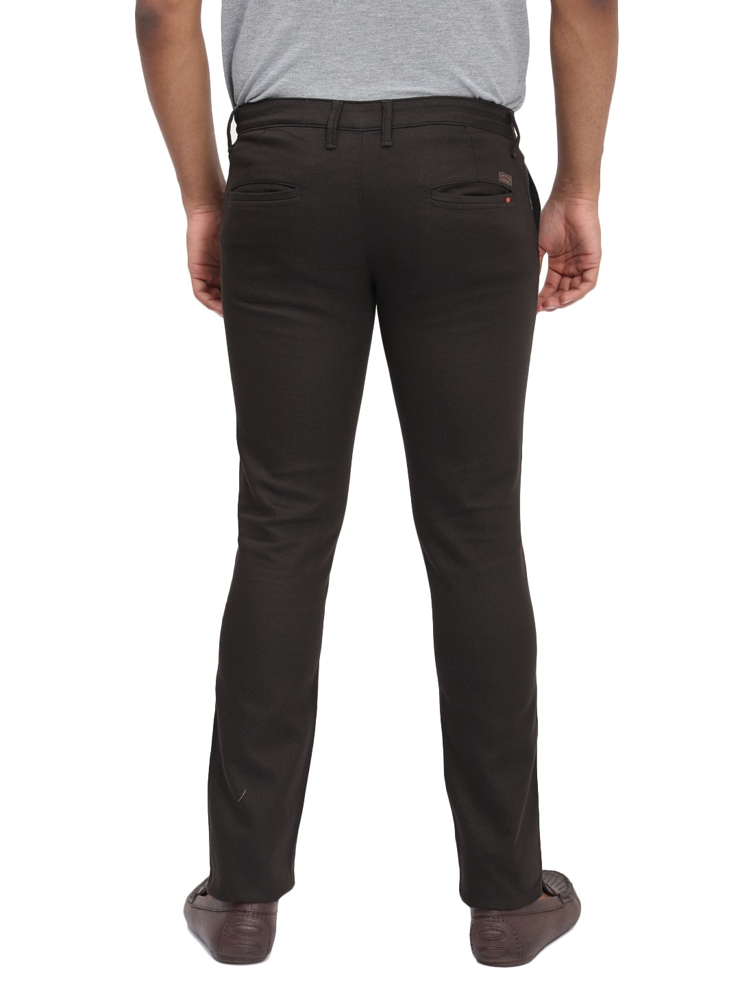 D'cot by Donear Men's Black Cotton Trousers