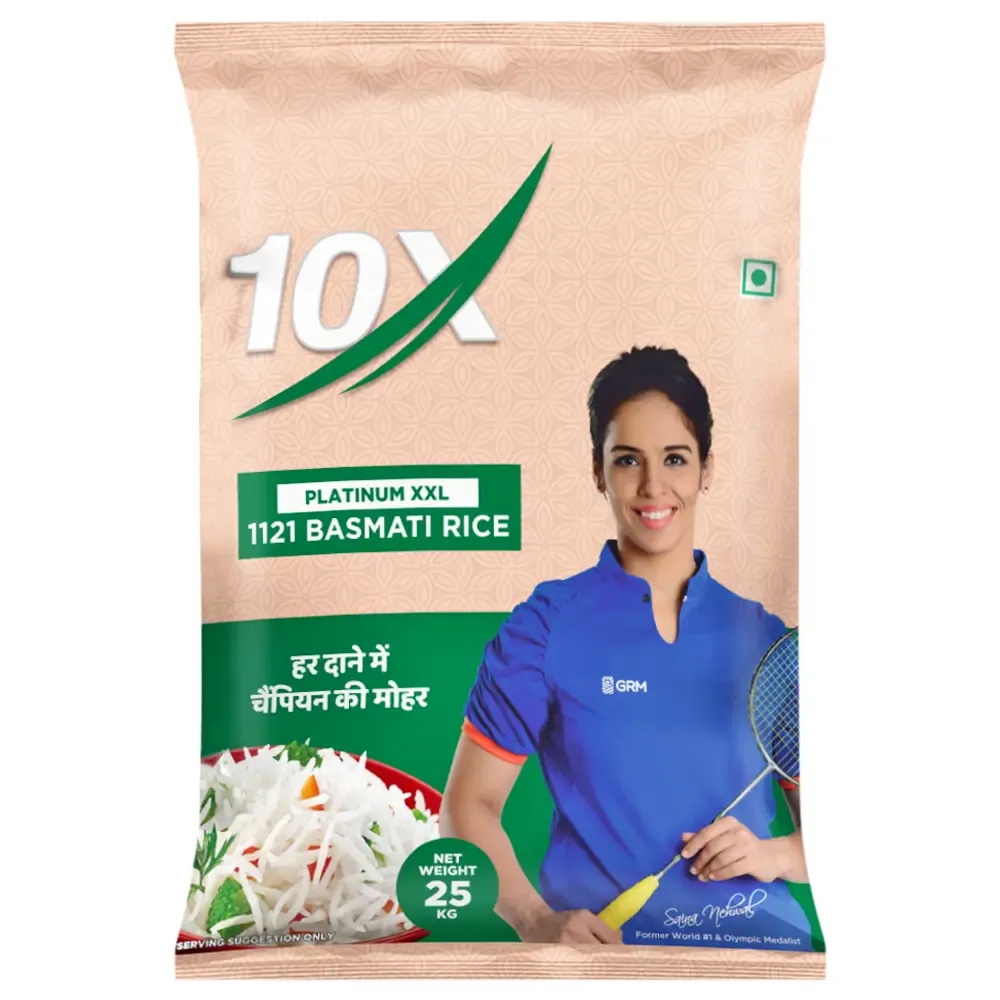 10X Platinum XXL 1121 Basmati Rice 25 kg