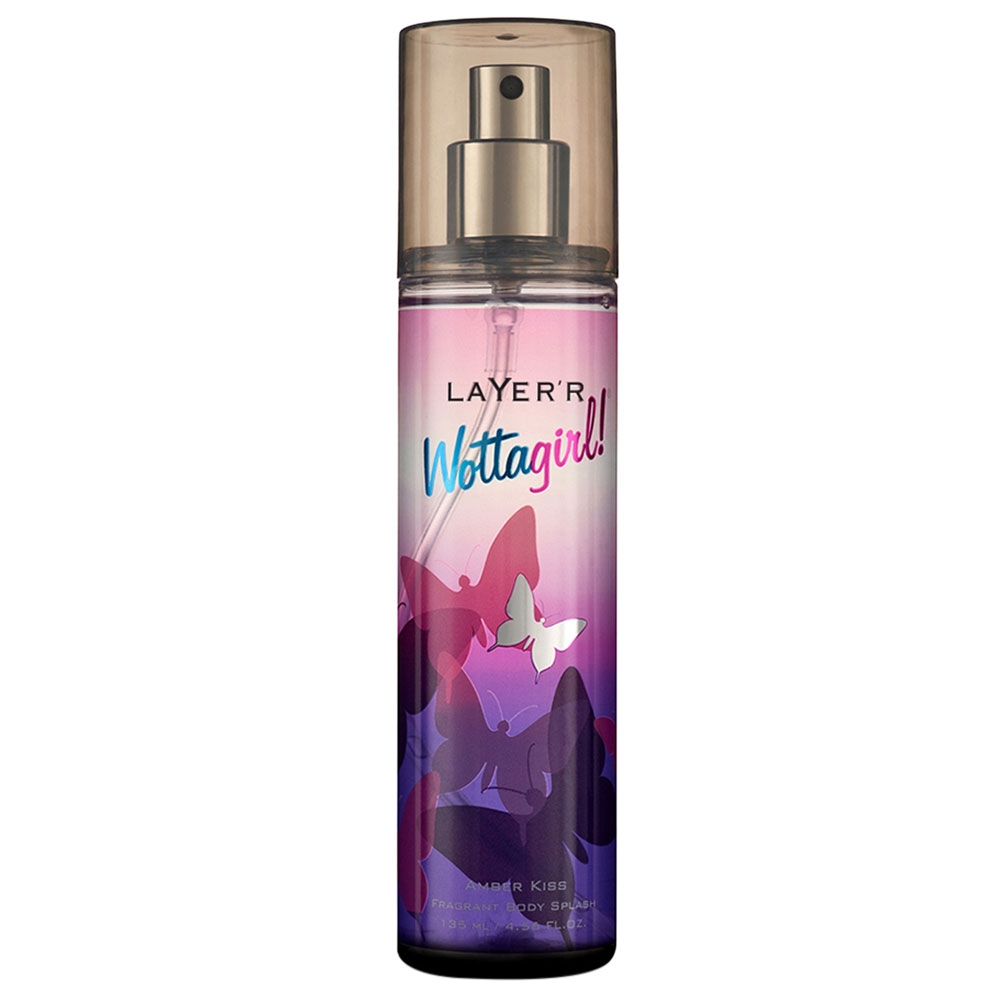 Layer'r Wottagirl Amber Kiss Fragrant Body Splash for Women 135 ml