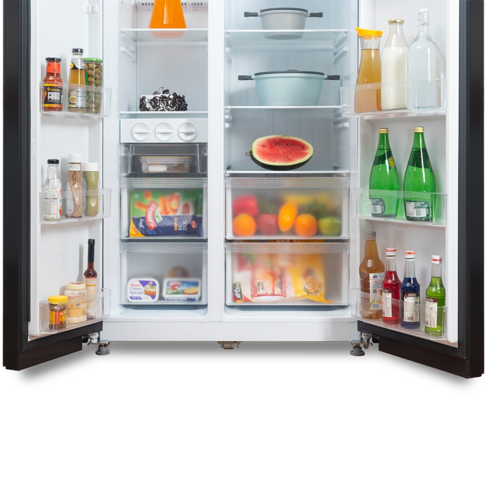 Kelvinator 584 litres Side By Side Refrigerator, Black KRS-B600BKG
