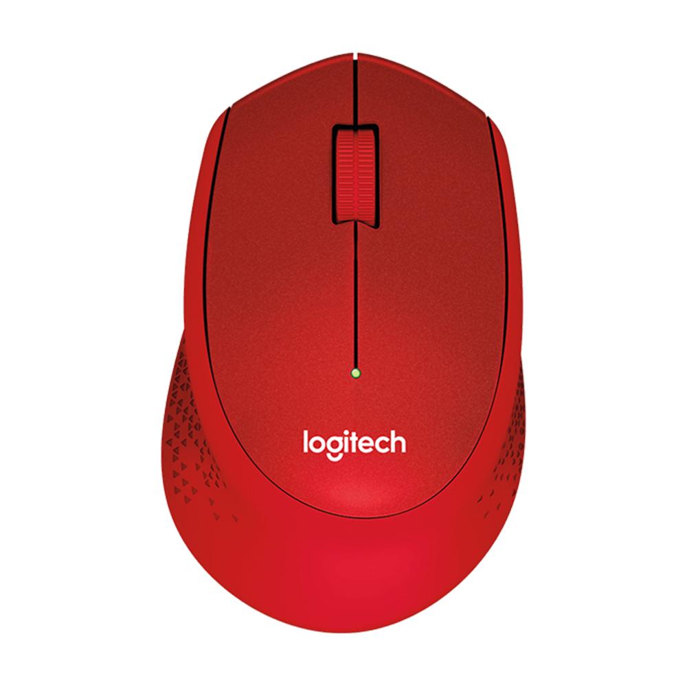 Logitech M331 Silent Plus Wireless Optical Mouse, Red