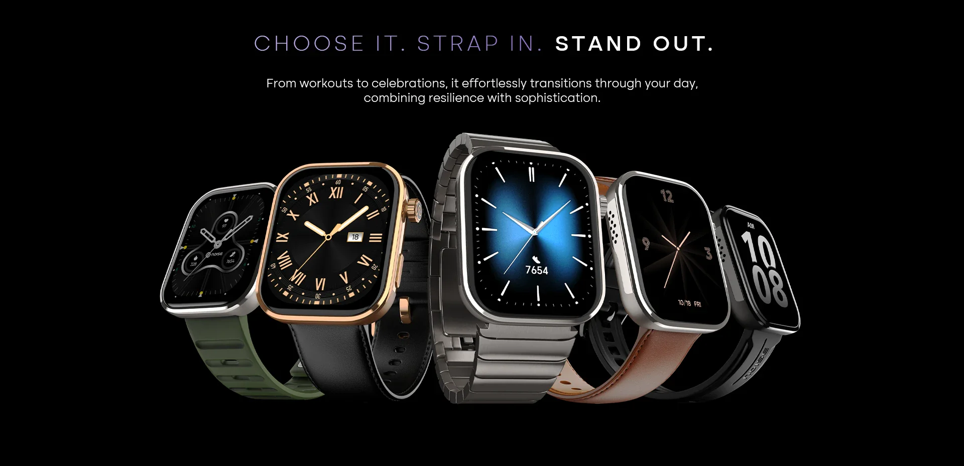 Noise ColorFit Pro 6 Max Smartwatch, Blue Titanium