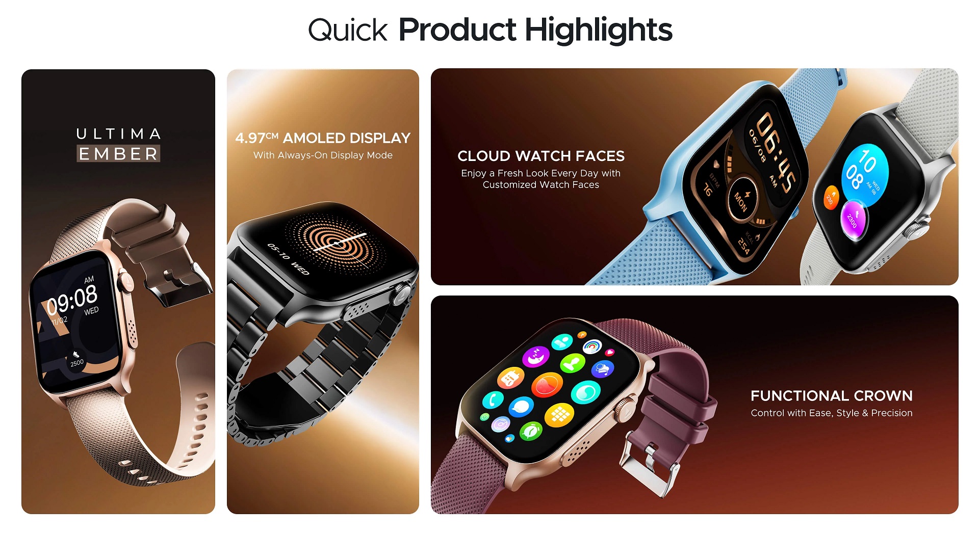 boAt Ultima Ember Smartwatch with 4.97 cm (1.96 inch) AMOLED Display ...