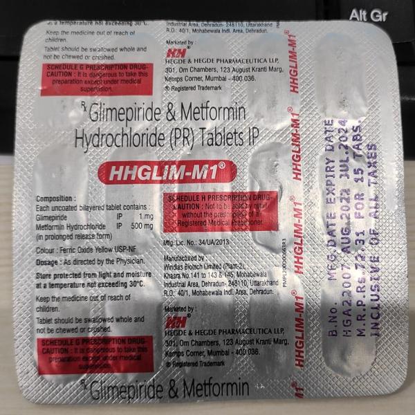 GLIMTEK M 1 Tablet 15's : Price, Uses, Side Effects | Netmeds