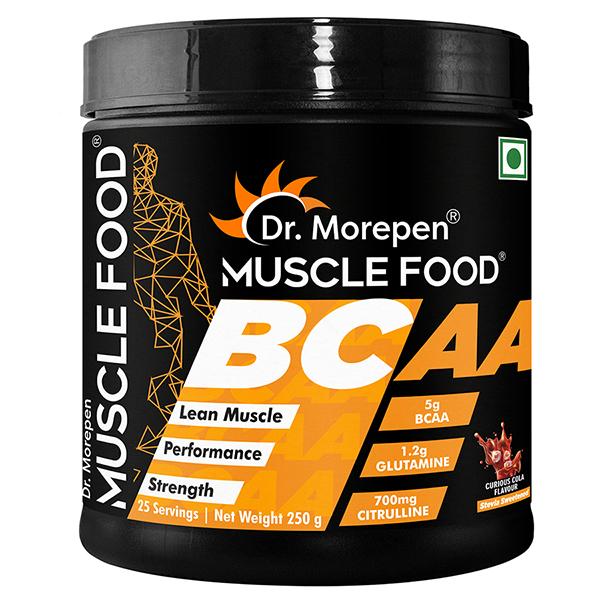 Dr. Morepen Muscle Food BCAA Supplement Powder - Curious Cola 250 gm ...