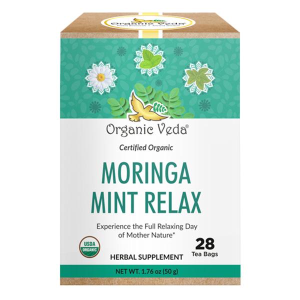 Organic Veda Moringa Mint Relax Tea Bags 28's