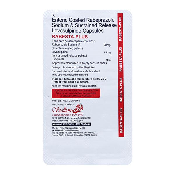 Buy RABESTA PLUS Capsule 10's Online at Upto 25% OFF | Netmeds