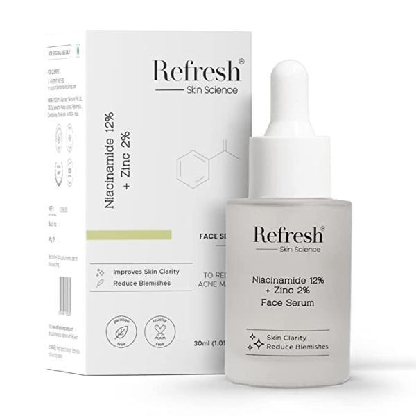 Refresh Skin Science Niacinamide 12 % + Zinc 2 % Face Serum 30 ml ...
