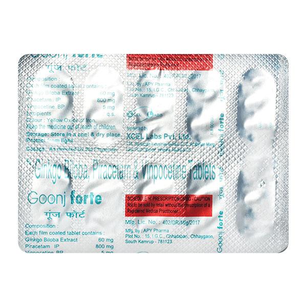Buy GOONJ FORTE Tablet 10's Online at Upto 25% OFF | Netmeds